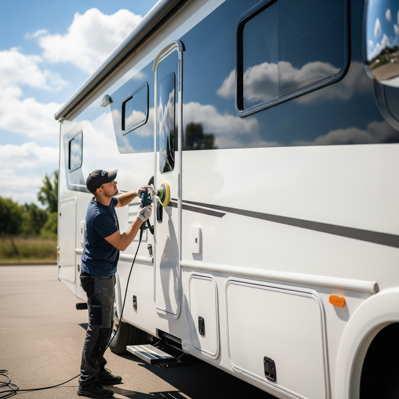 Removing Oxidation From RV Exteriors With Mobile Services in Orange ...